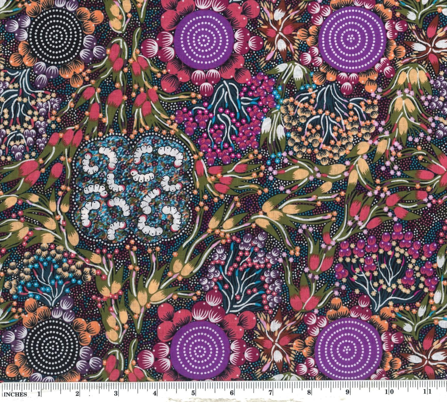 Bush Plum & Bush Banana Burgundy | Quilted Strait