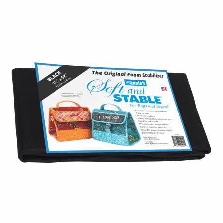 Soft and Stable Foam Interfacing 18" x 58" Black | Quilted Strait