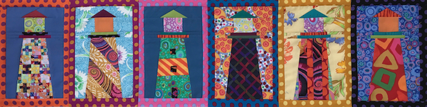 Quilted Strait Row of Lighthouses, PDF Pattern | Quilted Strait