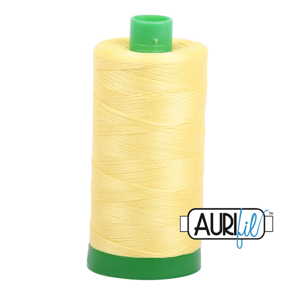 Aurifil 40wt 2115 Lemon thread - 1094 yards | Quilted Strait